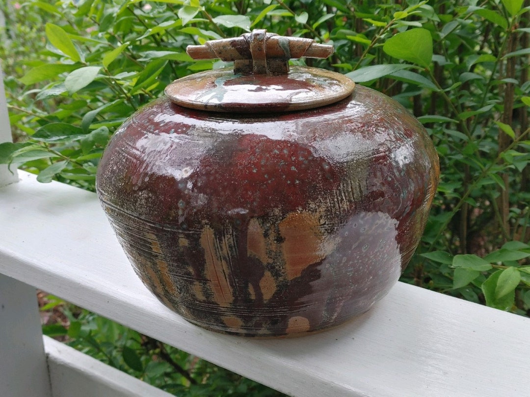 NC Seagrove Pottery Oriental Style Urn With Lid Artist Matthew Kelly ...