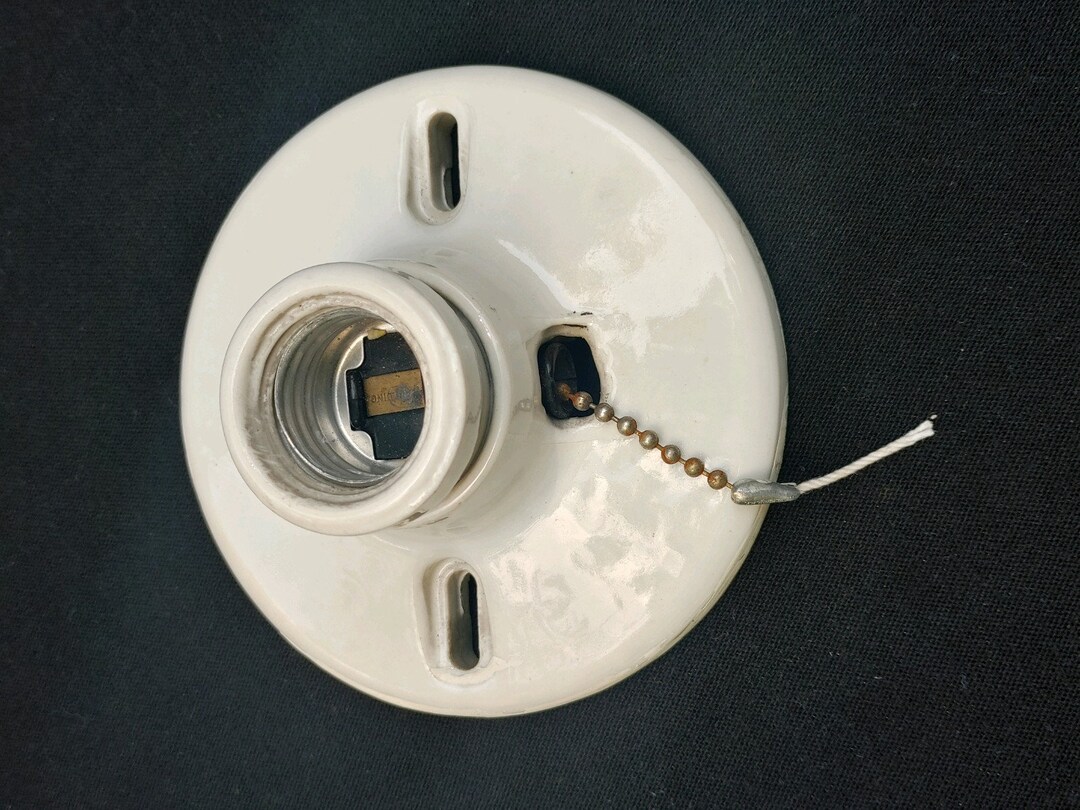 Vintage Eagle Porcelain Pull Chain Light Socket USA - Etsy