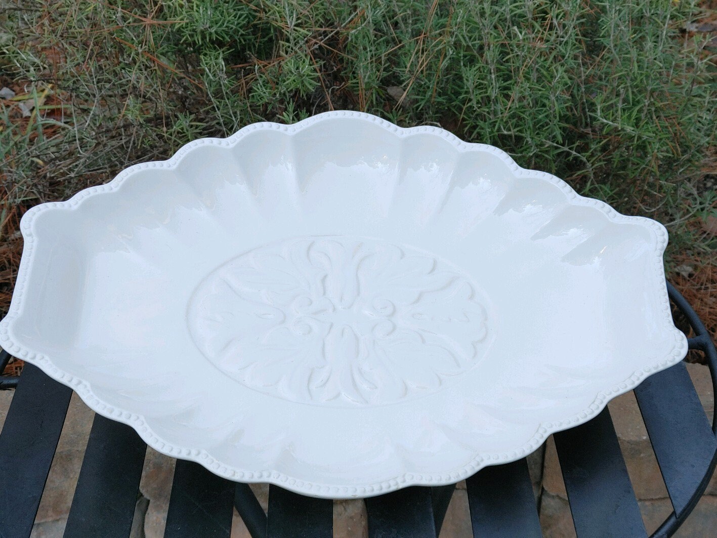 Wedding White Stunning Large Serving Platter / Joshua Maxwell - Etsy