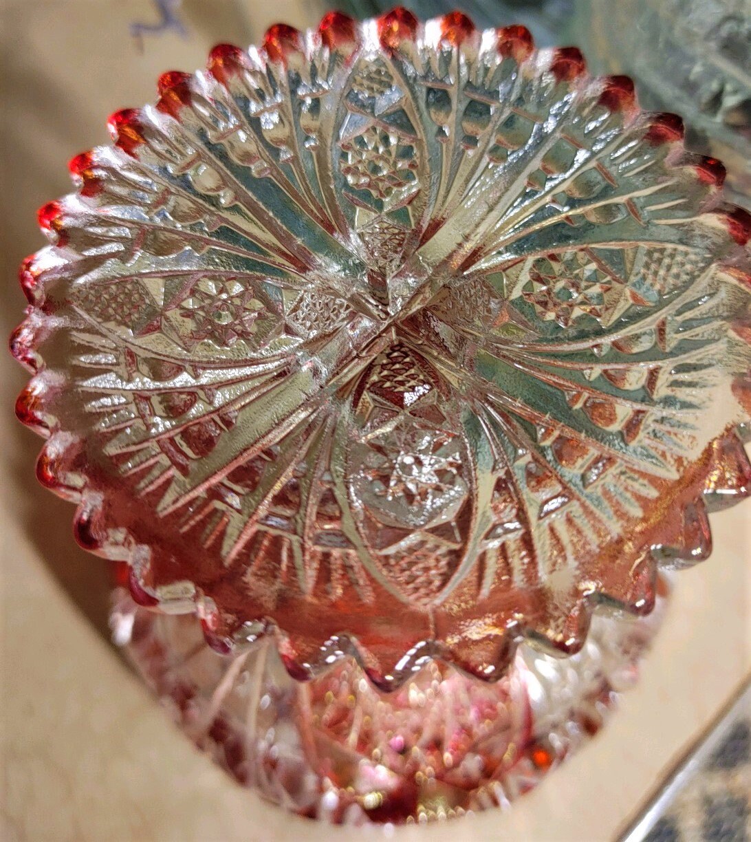 Imperial Glass Ruby Flash 1950s Candy Dish - Etsy