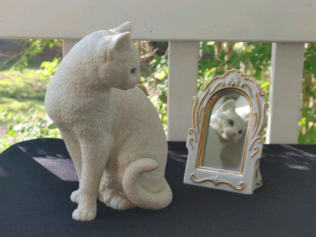 Lenox Beautiful Cat Collection admiration Cat Looking in 24 K Gold ...