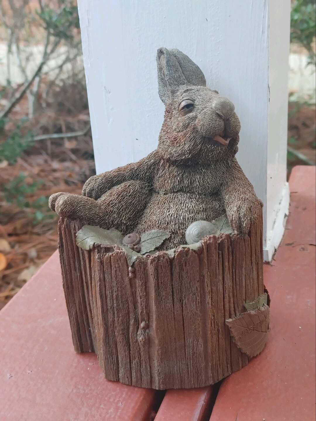 1992 TOM CLARK GNOME - Sleepy Rabbit in Log / "josephine" / Signed Tim ...