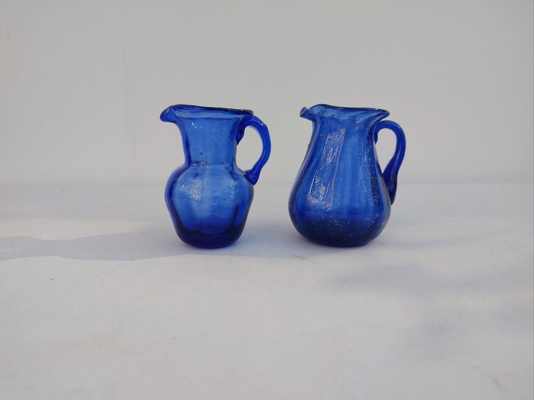Miniature Cobalt Blue Vintage Pitcher Duo Set - Etsy