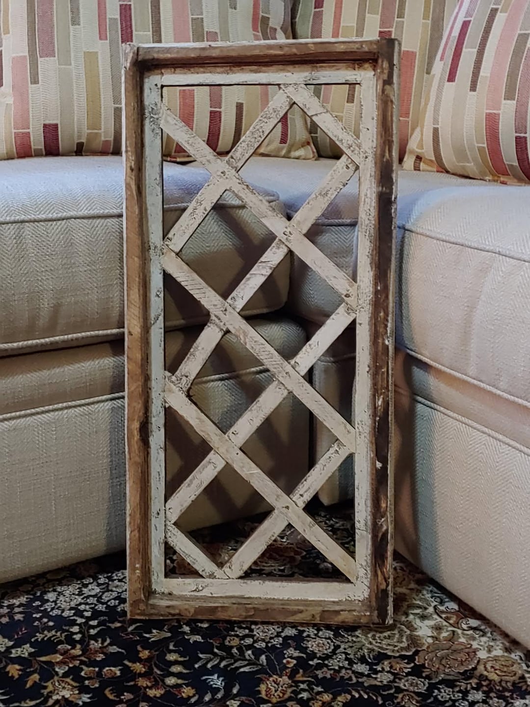 Farmhouse Window Wall Decor, French Country White, Handcrafted Wood - Etsy