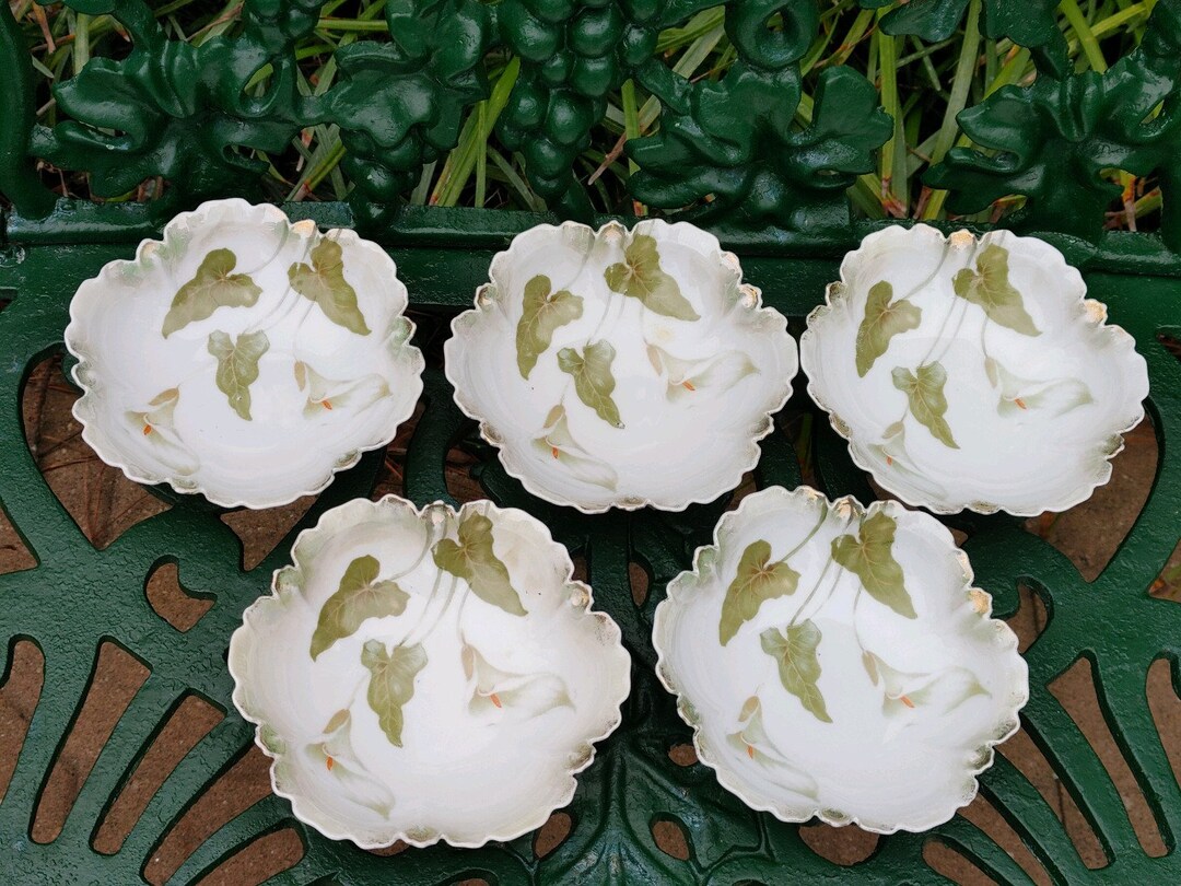 Calla Lily Fruit Bowls Set of 5 Marked Rs/germany/lovely Bowls - Etsy