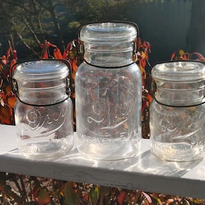 Antique Drey Improved Ever Seal Jars/1 Quart & 2 Pint Jars/1920's - Etsy