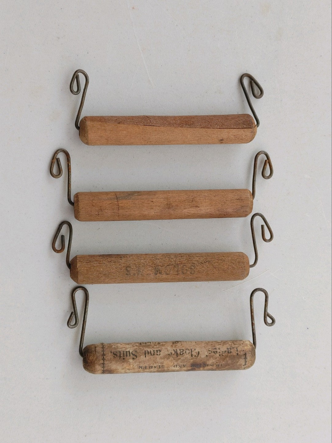 Antique Wooden Carrier Primitive Store Bag Holders/early 1900's/set of ...