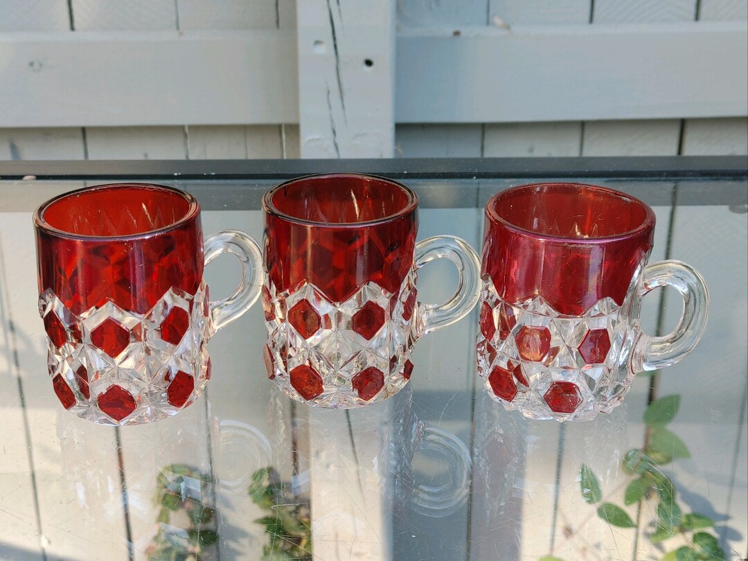 Ruby Flash Early American Pattern Glass/us Glass Co/late 1890's-early ...