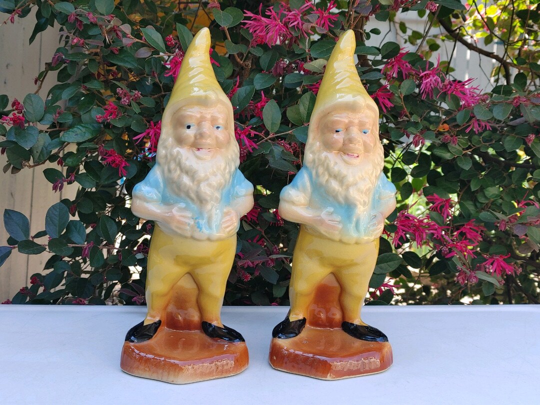 Pair of Vintage Garden Gnomes Pixie Elves / Great Condition / 1970's - Etsy
