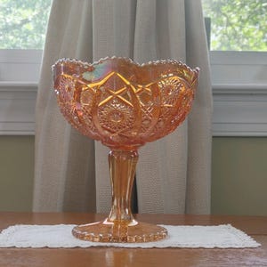 Imperial Glass Marigold Candy/compote Dish/gorgeous Color/excellent ...