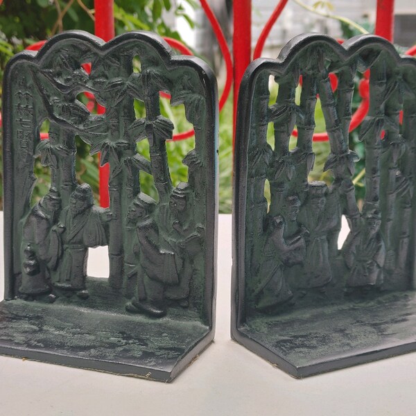 Antique Cast Iron Bookends - Etsy
