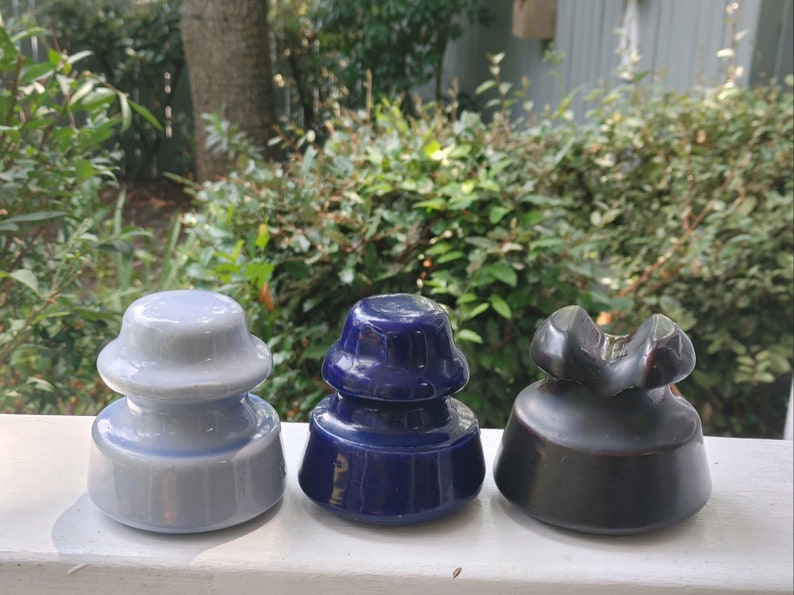 Insulators Rare 1920's / Sky Blue / Cobalt / Vintage Brown - Etsy