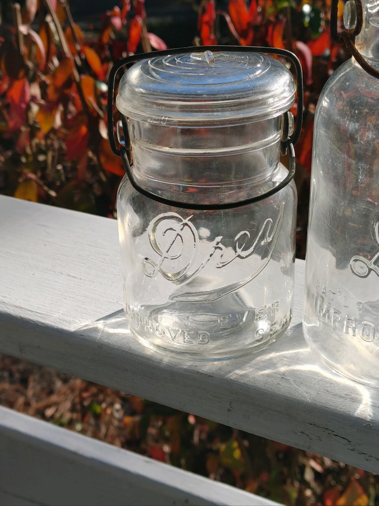 Antique 1920s Drey Canning Jars With Glass Tops, Set of 3 - Etsy