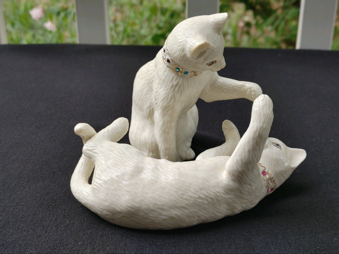 BEAUTIFUL CATS COLLECTION - Lenox "pat-a-cake" Cat With Sparkling ...