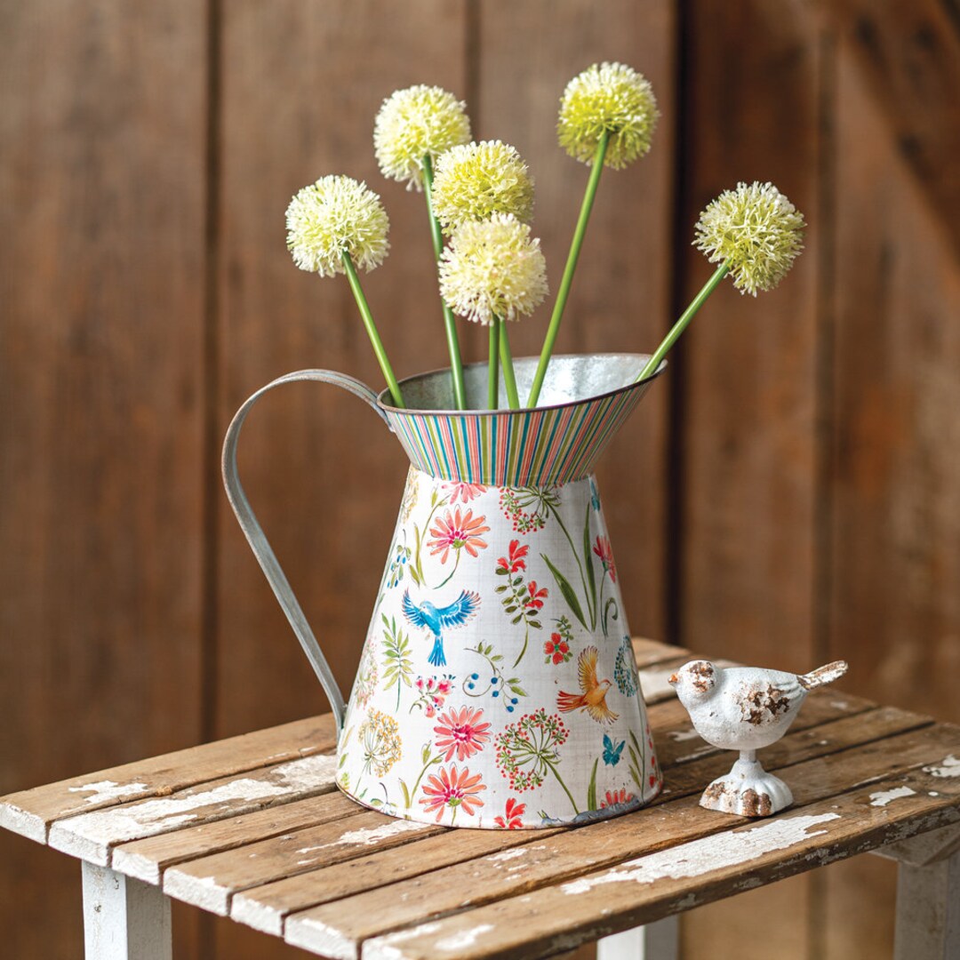 French Country Cottage Chic Wildflower Farmhouse Pitcher Home Decor - Etsy