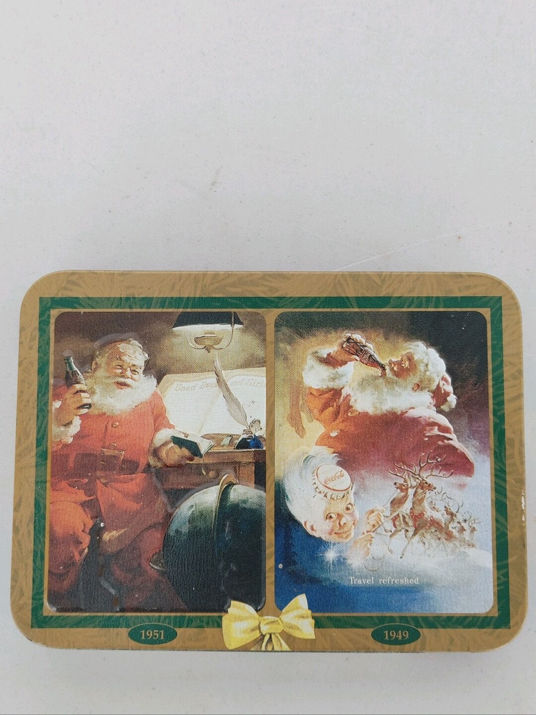 COCA-COLA Christmas Cards: Vintage Holiday Game Night 1997 NIP 2 Deck ...