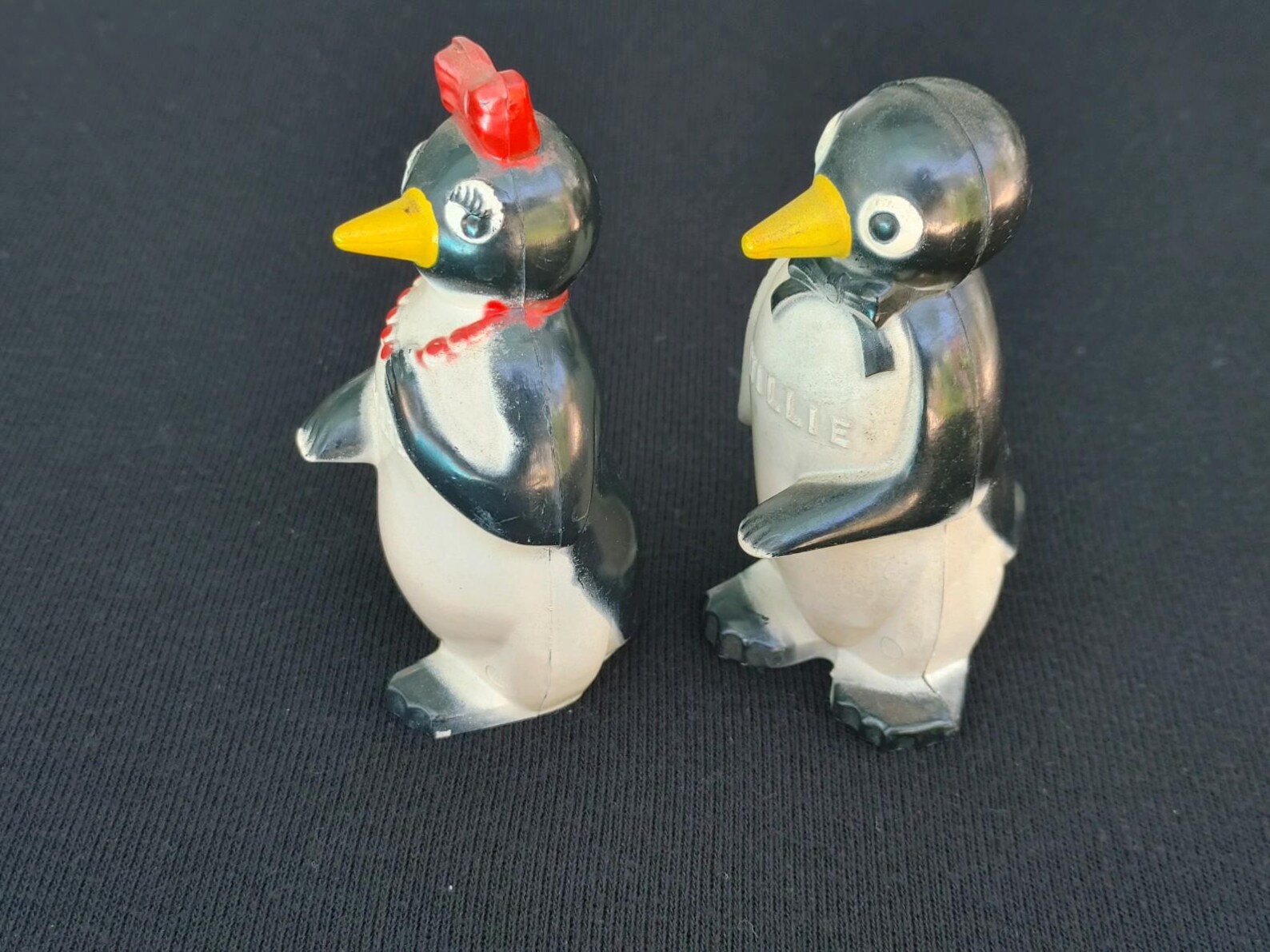Vintage Penguin Salt & Pepper Shakers: Willie and Millie, 1950s Plastic ...