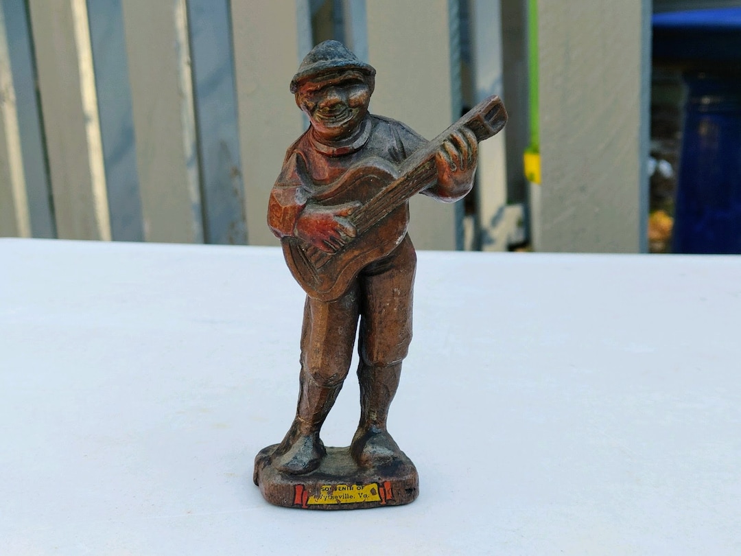 Syroco Wood Guitar Player, 1960's Figurine, Music Man - Etsy