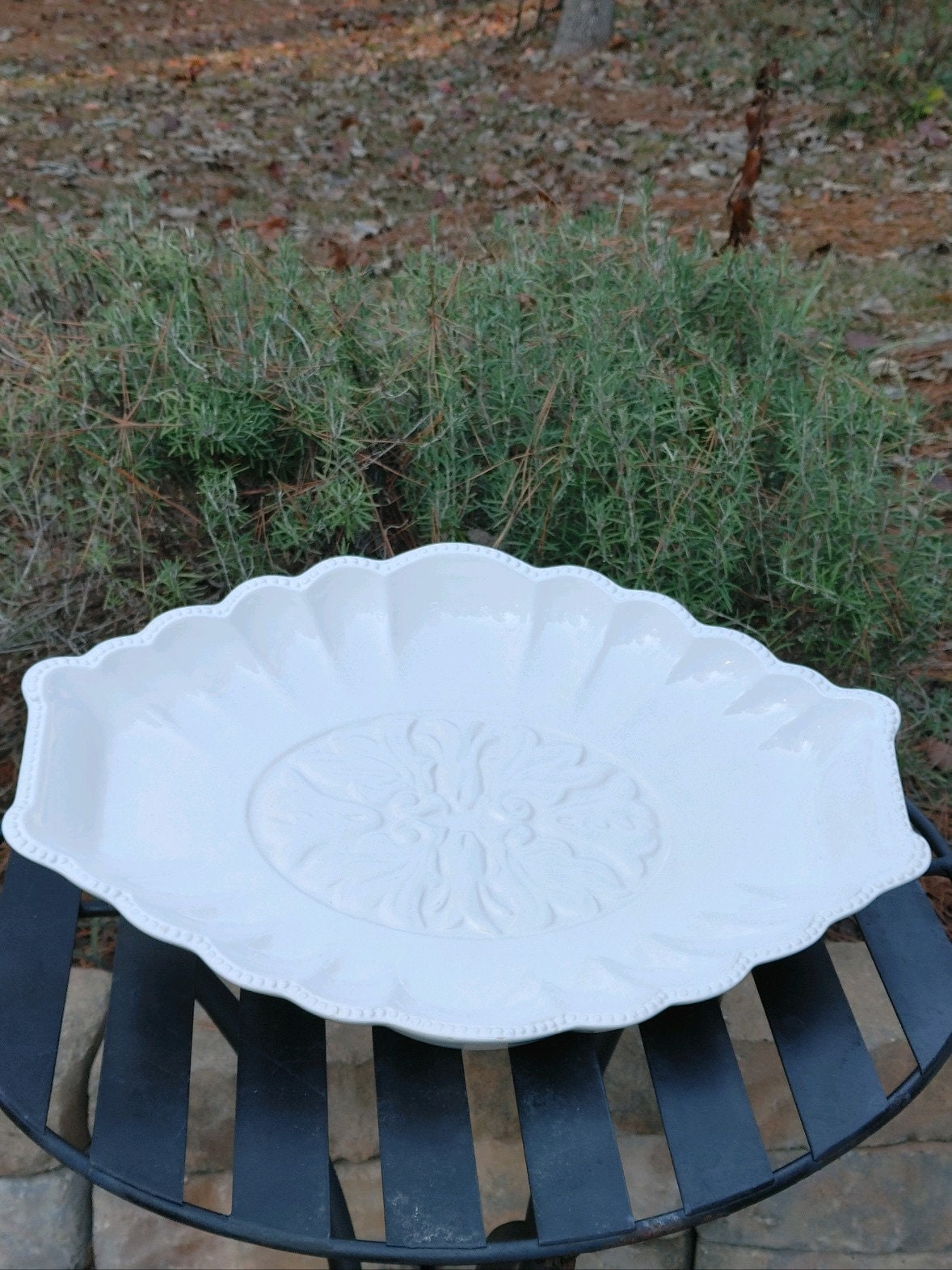 Wedding White Stunning Large Serving Platter / Joshua Maxwell - Etsy