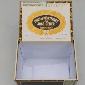 HONDURUS - CIGAR BOX / Hoyo De Monterrey De Jose' Gener / Vintage 1971 ...