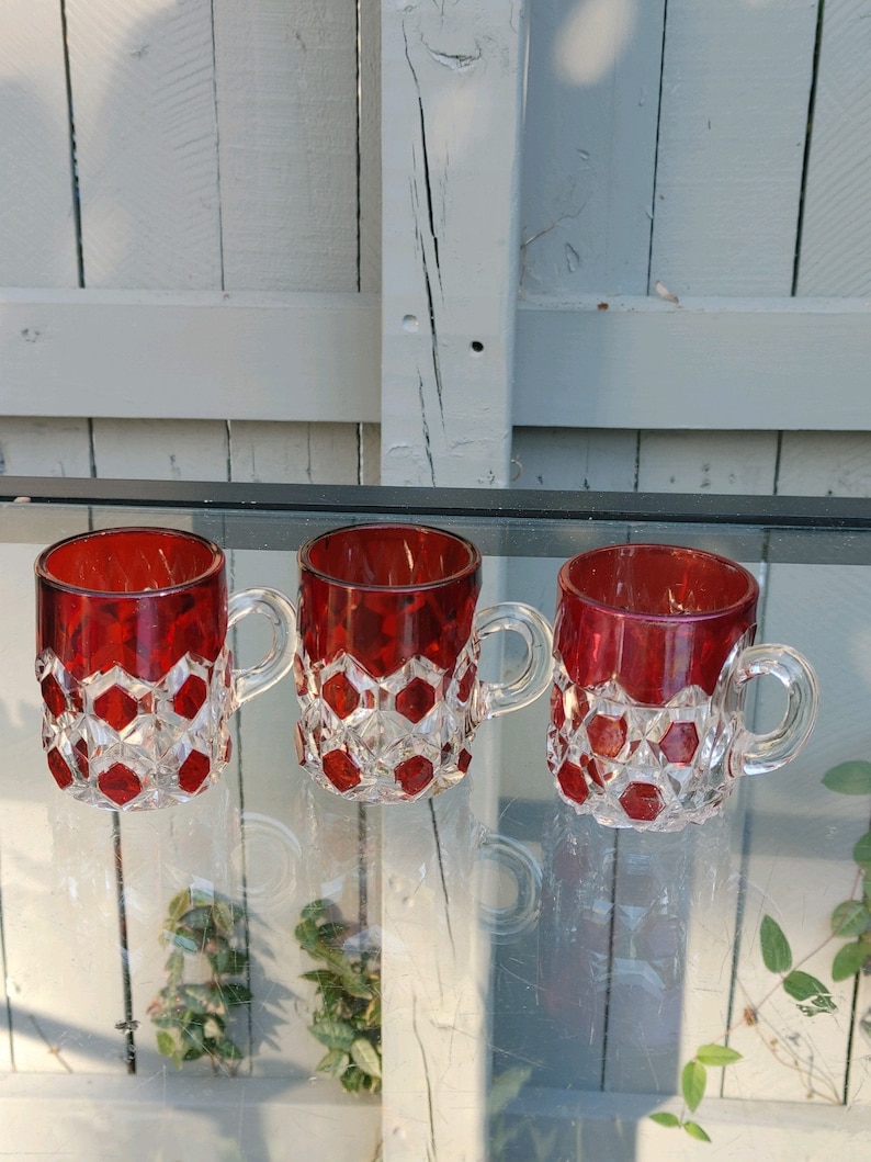 Ruby Flash Early American Pattern Glass/us Glass Co/late - Etsy