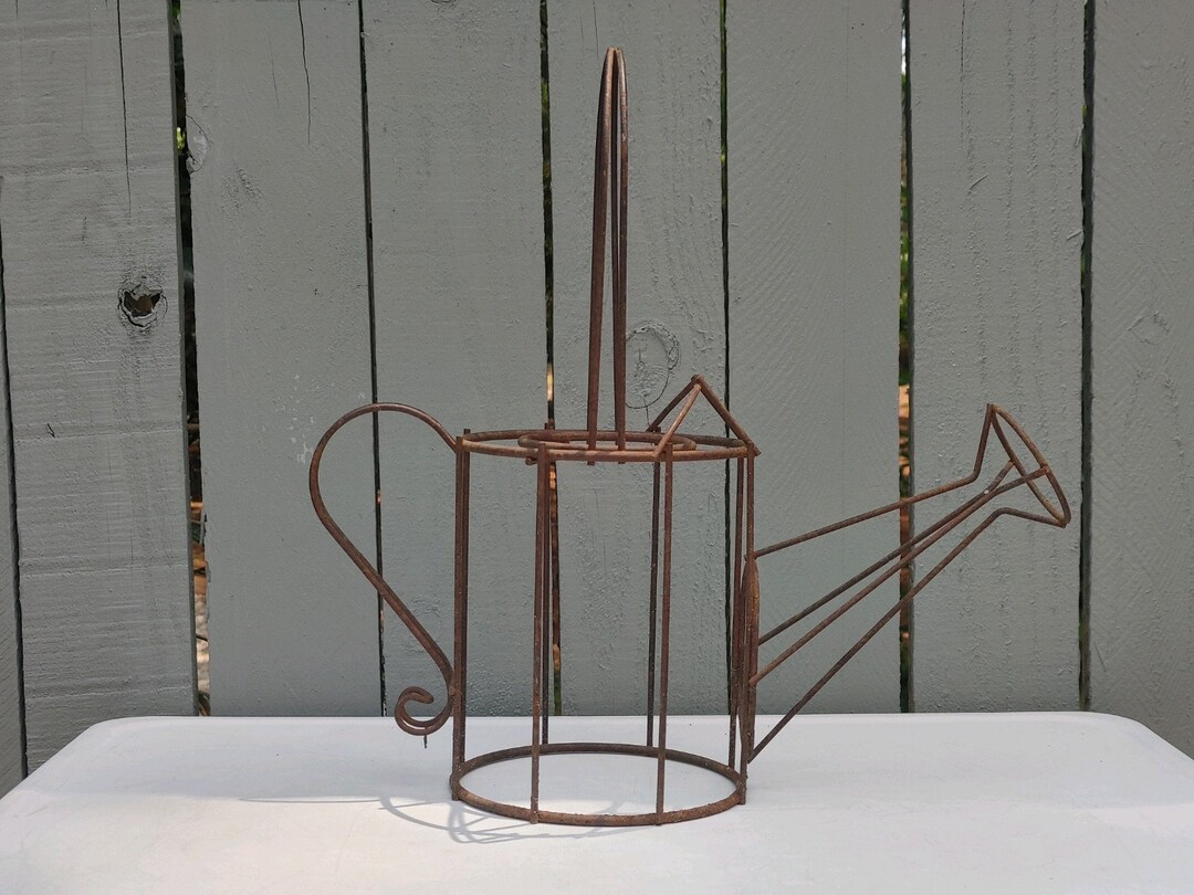 Vintage Metal Wire Watering Can Pitcher/ Decorative 14h - Etsy