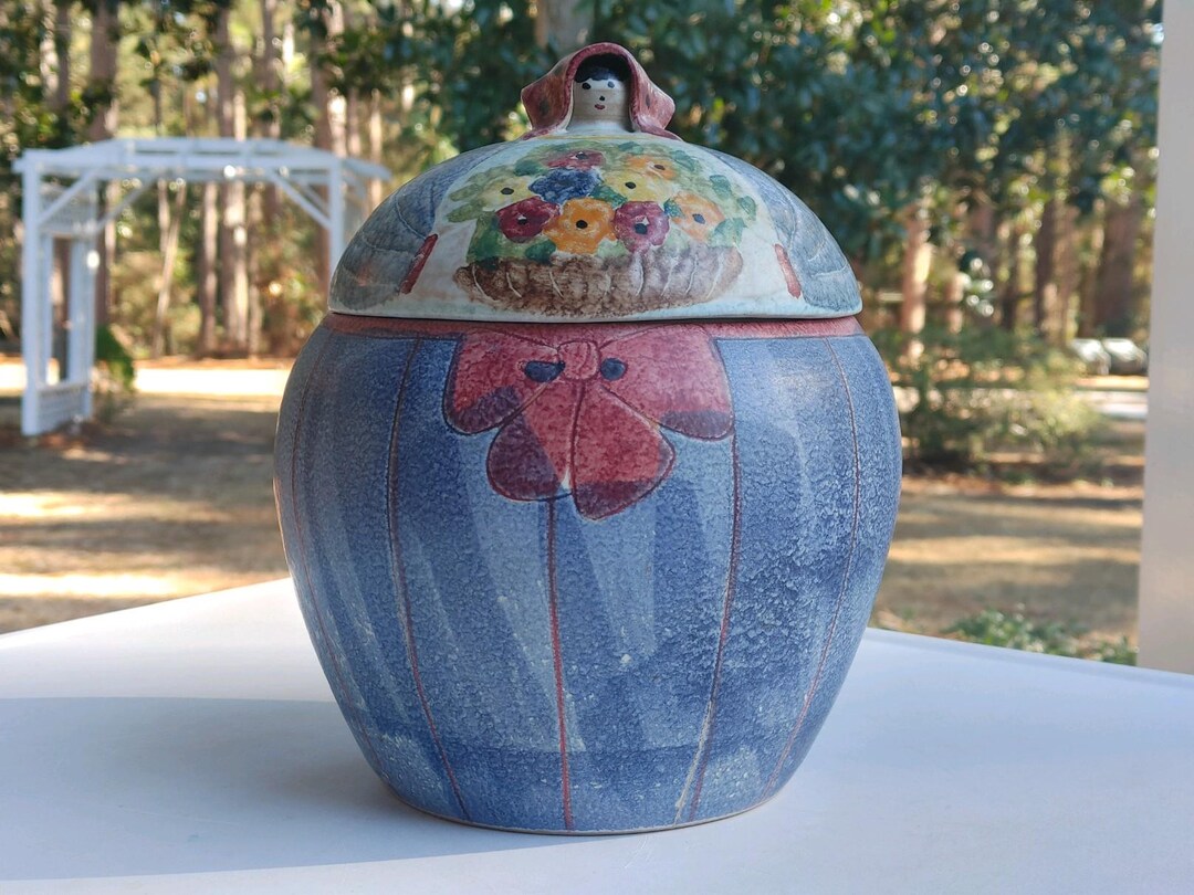 MODIGLIANI ITALIAN POTTERY: Canister With Lid/cookie Jar/beautiful ...