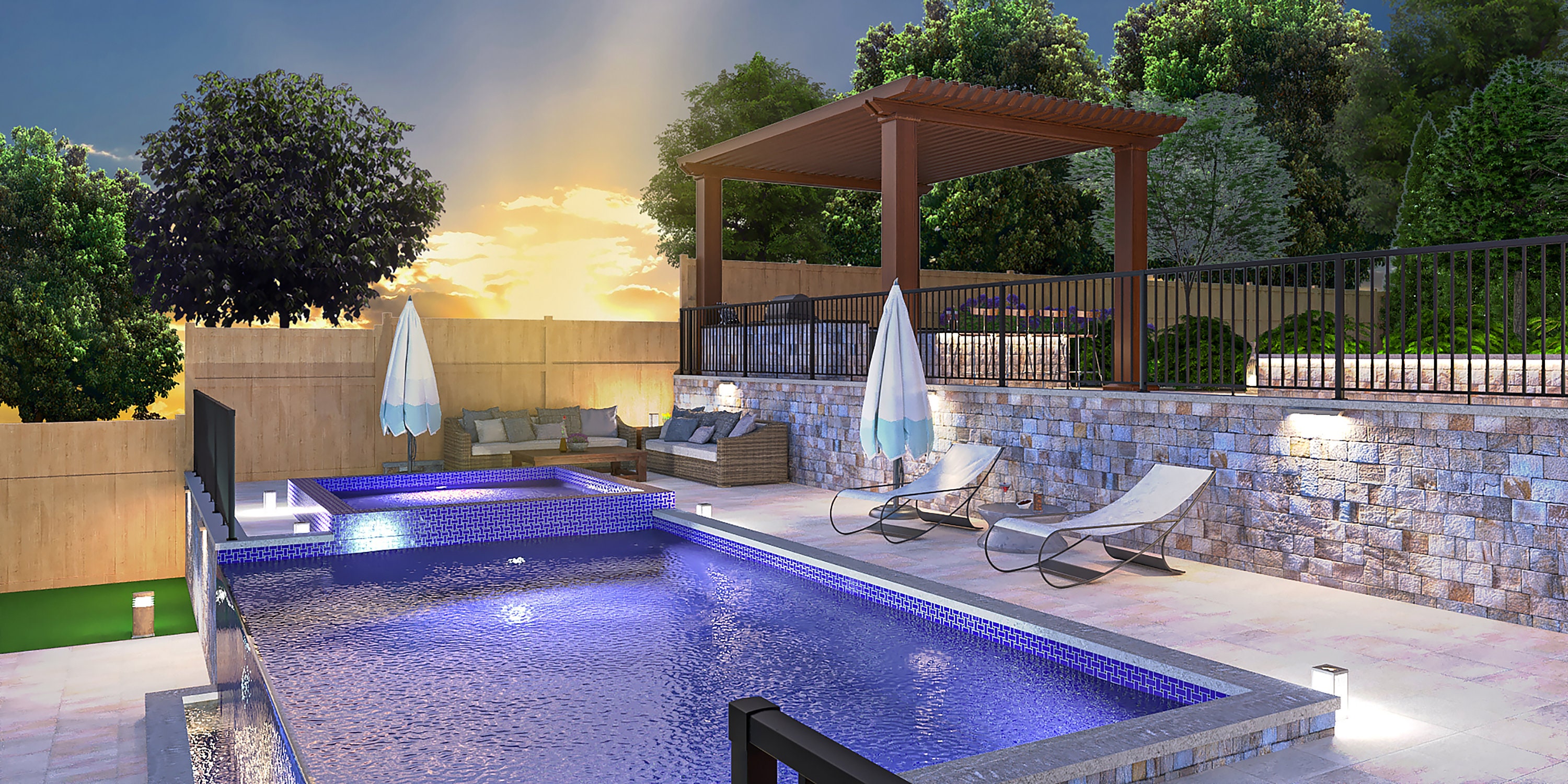 Custom Pool Designs in 3D to Give Your Builder or Contractor 3d Pool ...