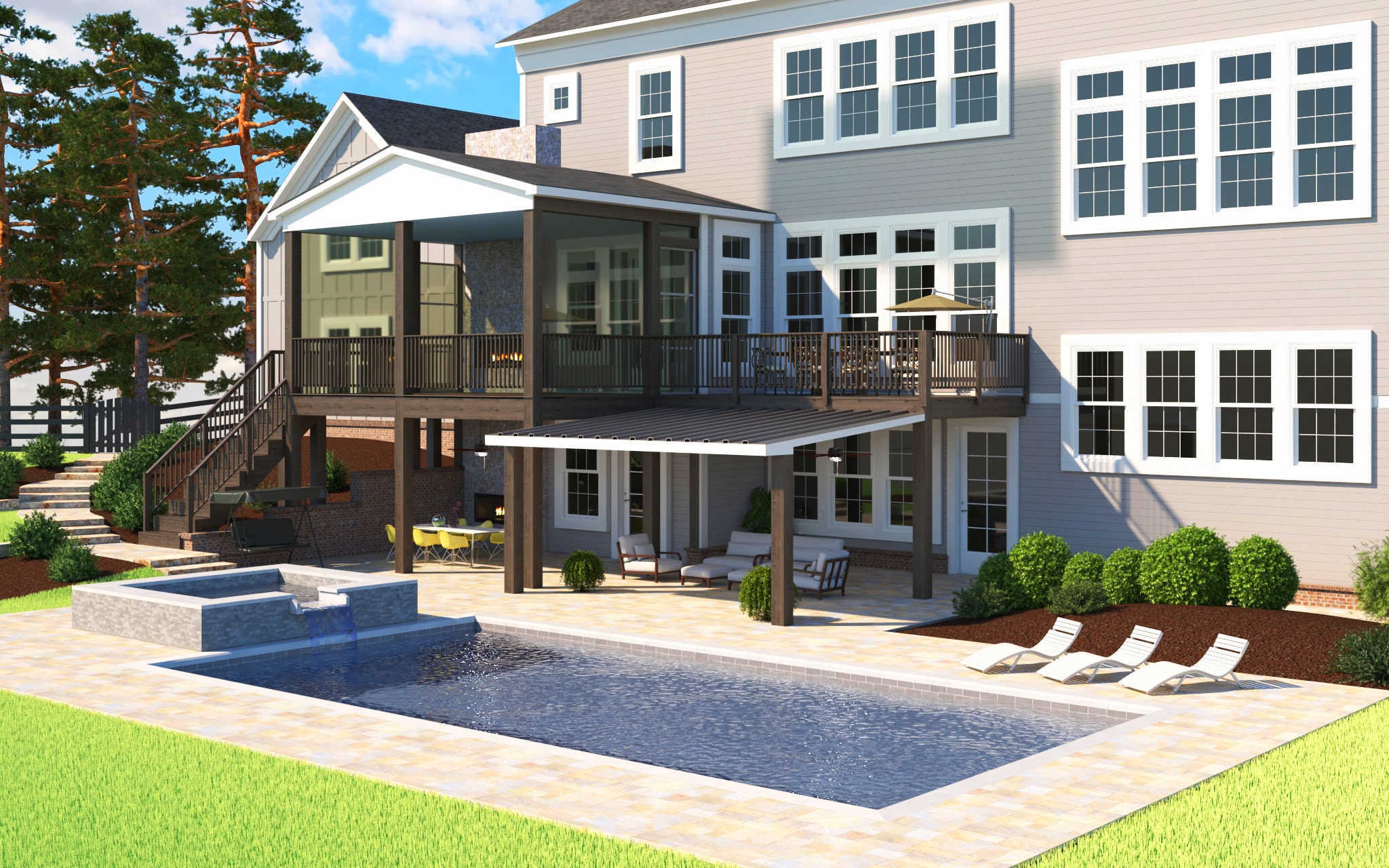 Custom Pool Designs in 3D to Give Your Builder or Contractor - 3d Pool ...
