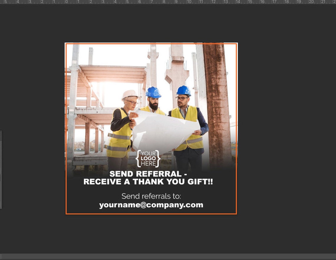 Construction Referral Program Graphic Design Photoshop Marketing ...