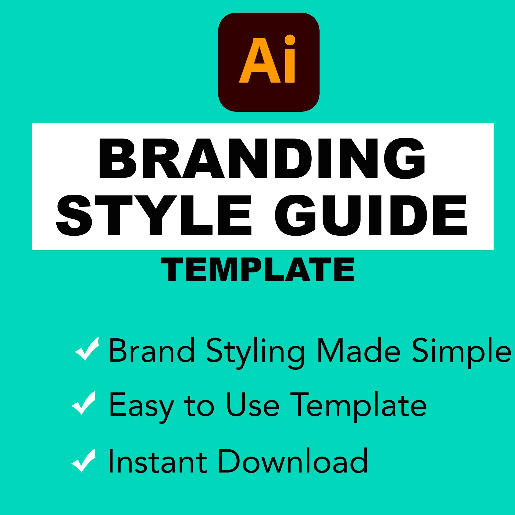 Branding Style Guide Illustrator Template - Etsy
