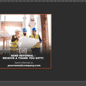 Construction Referral Program Graphic Design Photoshop | Etsy