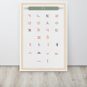 Hangul Poster for Teacher Gifts for Baby Shower Educational Poster for ...
