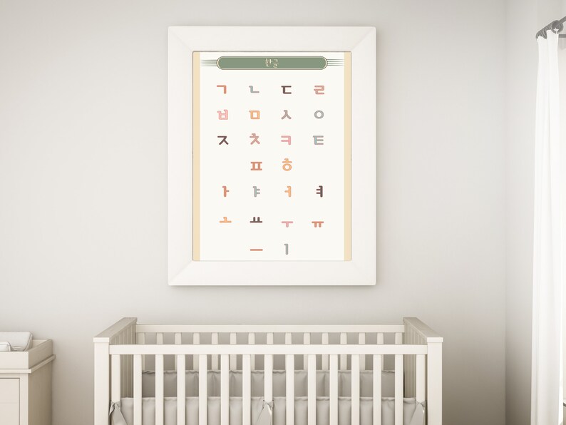 Hangul Poster for Teacher Gifts for Baby Shower Educational Poster for ...