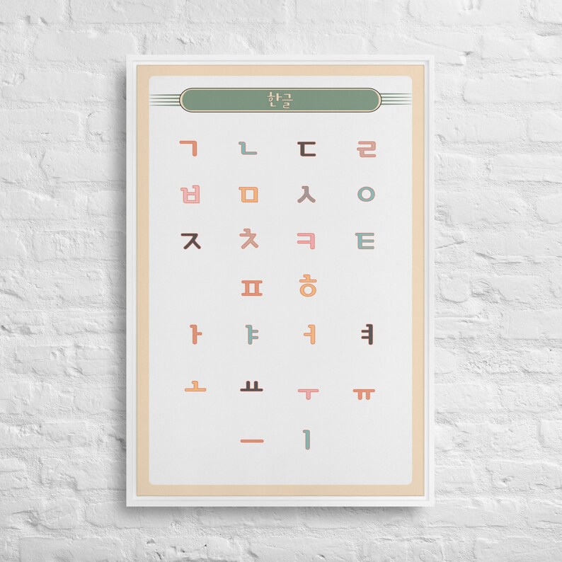 Hangul Poster for Teacher Gifts for Baby Shower Educational Poster for ...