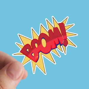 Boom Sticker, Retro, Font Sticker, Stickers Laptop, Laptop Decals ...