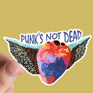 Punks Not Dead Sticker, Punk, Anarchist, Rock, Anti Capitalism, Leftist ...