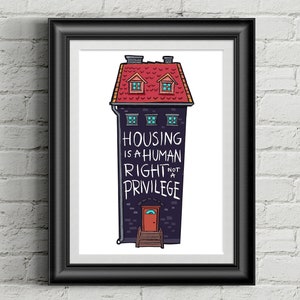 Housing is A Human Right Print, Socialism, Human Rights, Leftist ...