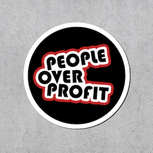 People Over Profit Sticker, Marxism, Vinyl Sticker, Socialism ...
