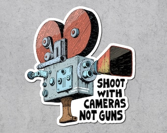Shoot With Cameras Sticker No Guns Guns Protest Vinyl | Etsy