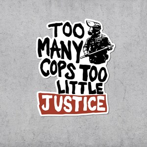 Too Many Cops Sticker, Rights, Defund the Police, Anticapitalism ...