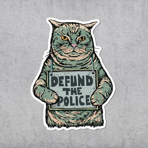 Defund the Police Sticker, Activism, Vinyl Stickers, Resist, Socialism ...
