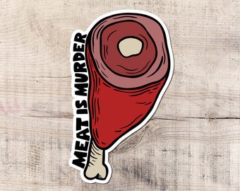 Meat is Murder Stickers - Etsy