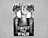 Compost the Rich Sticker Anarchist Socialism Eat the Rich | Etsy