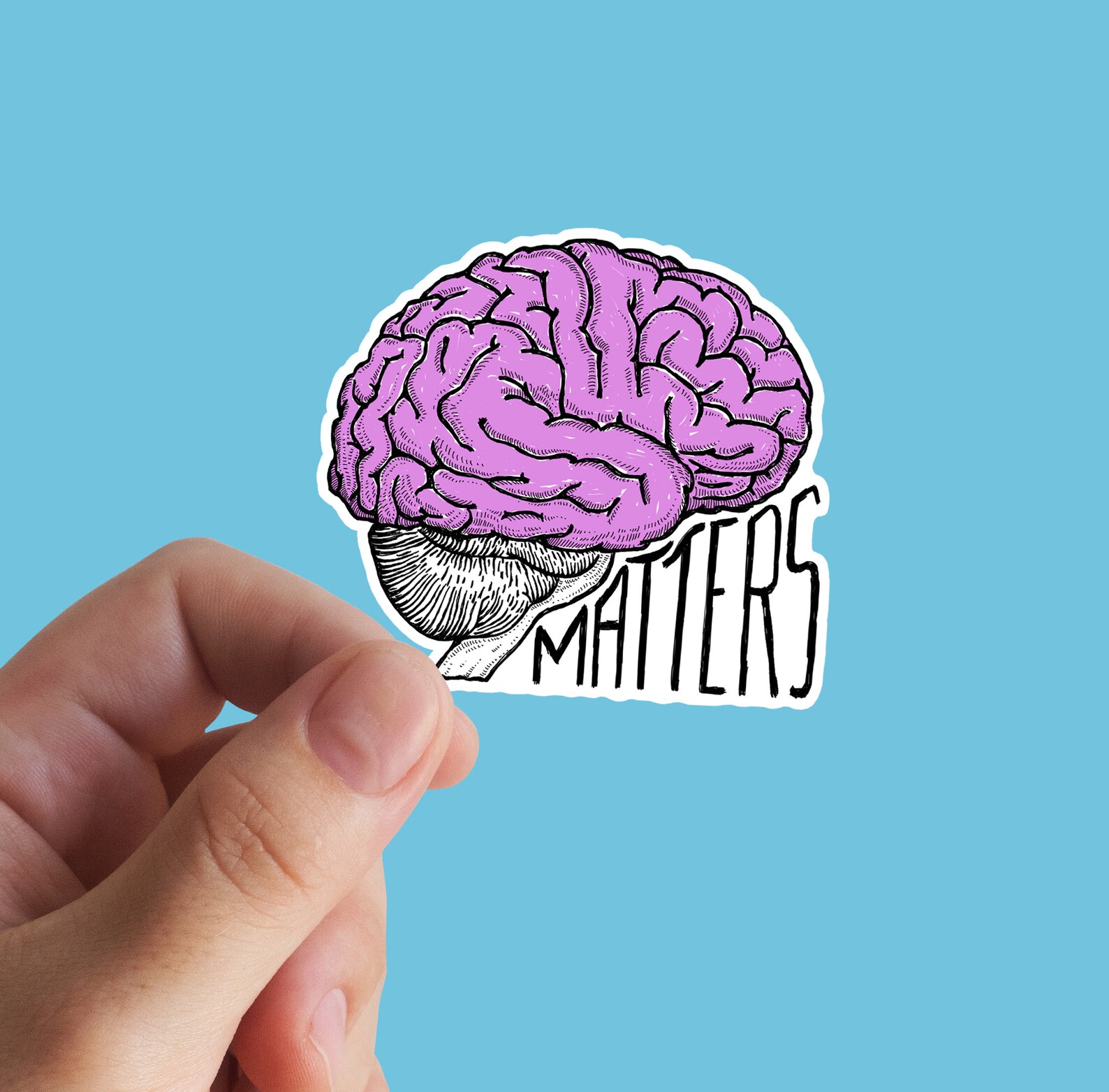 Brain Sticker Psychedelic Brain Matters Stoner Laptop - Etsy UK