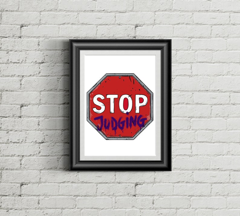 Stop Judging Print Rights Justice Anarchy Poster Prints - Etsy