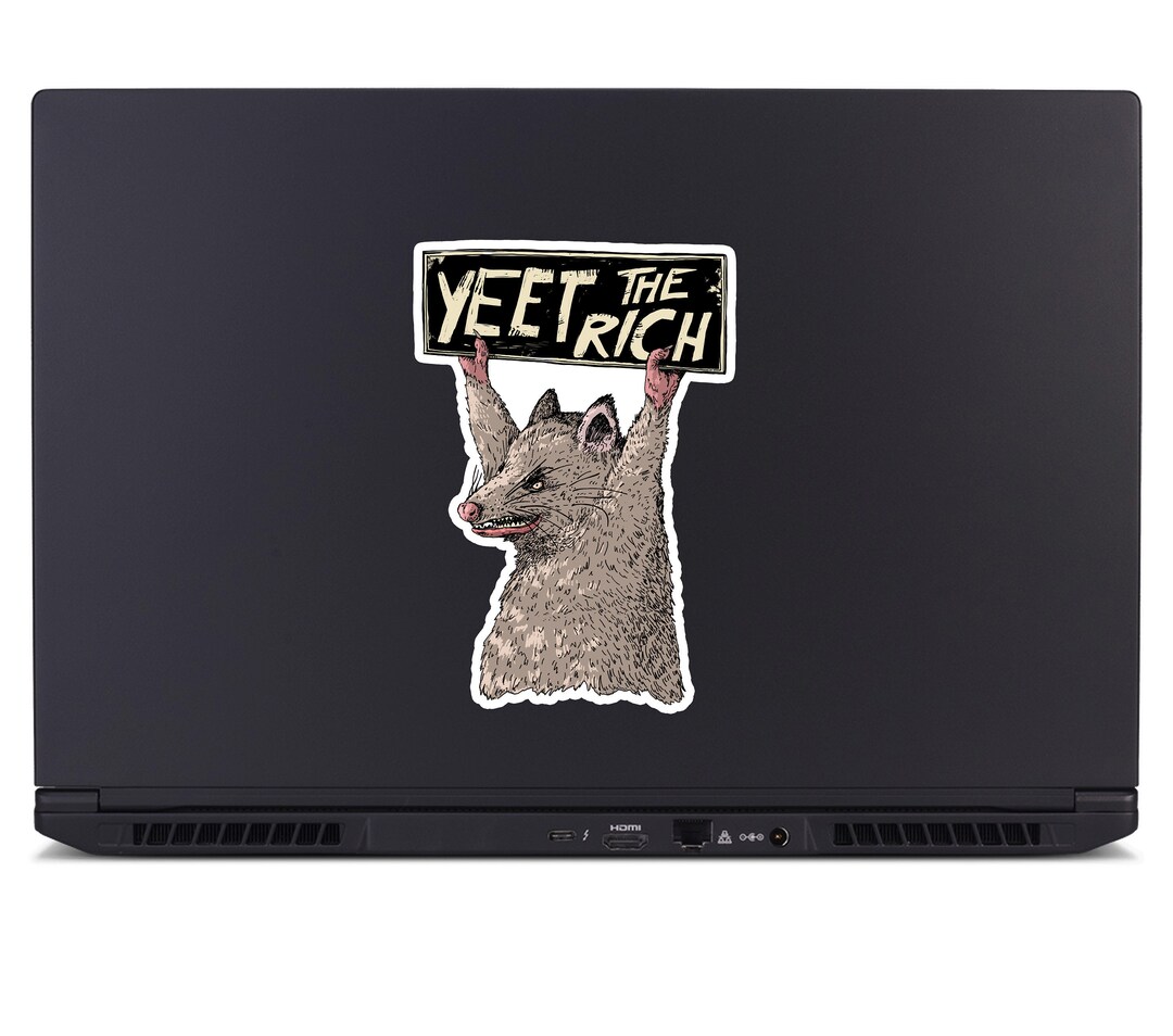Yeet the Rich Sticker, Communism, Leftist, Laptop Skins, Laptop ...
