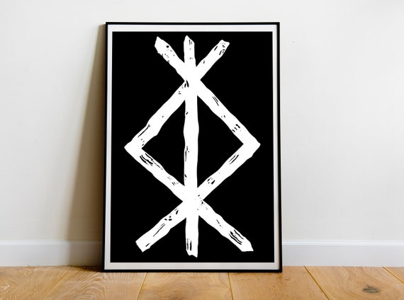 Protection Rune Poster Viking Print Rune Poster Elder - Etsy