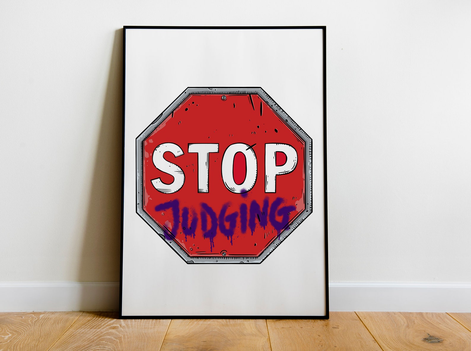 Stop Judging Print Rights Justice Anarchy Poster Prints | Etsy