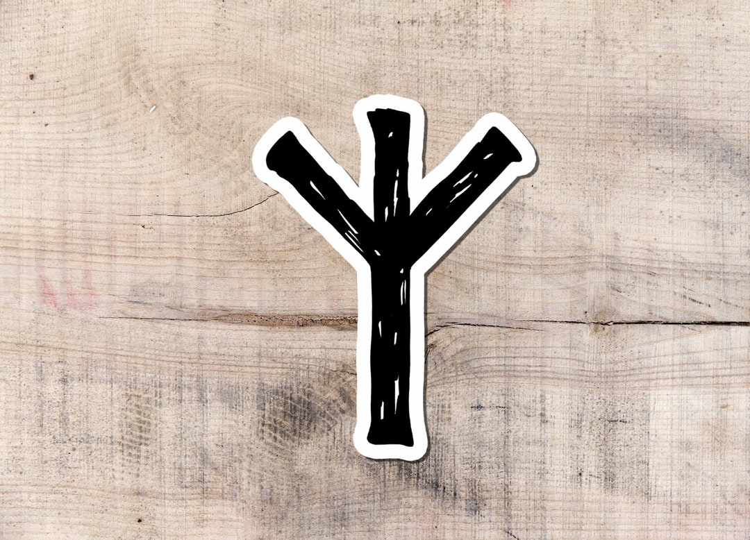 Algiz Protection Rune Sticker, Viking Rune, Protection Symbol, Vinyl ...